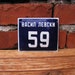 Vintage Blue White Enamel House Number 59 Porcelain Sign - Etsy