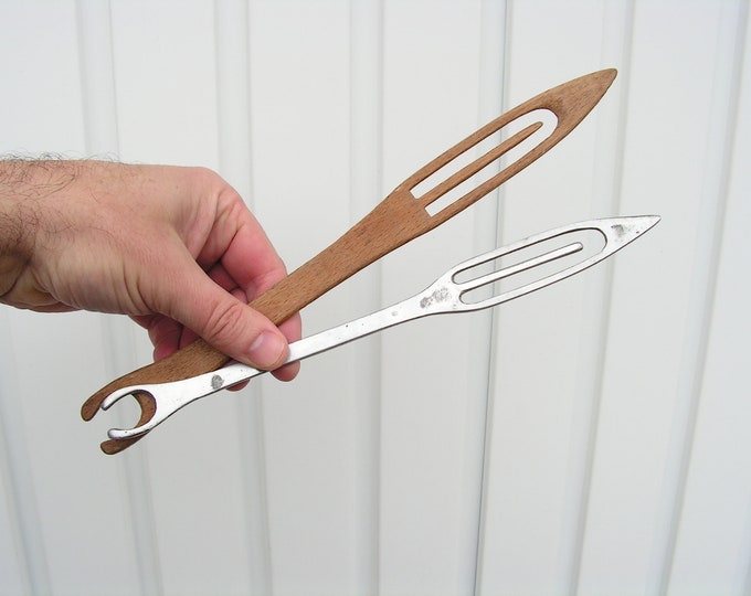 Set of 2 Old Rare Wooden Metal Shuttles, Shuttles for Weaving, Old ...