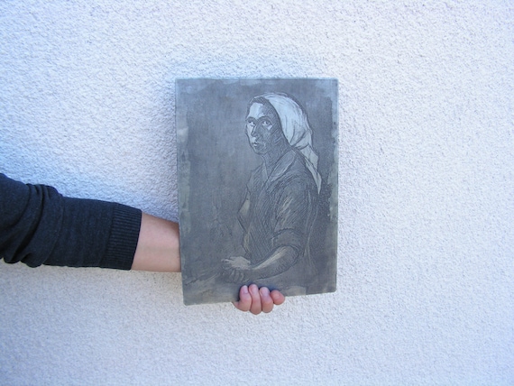 Metal Matrix Etching Binary Matrix Graphics Hand Print Antique - Etsy