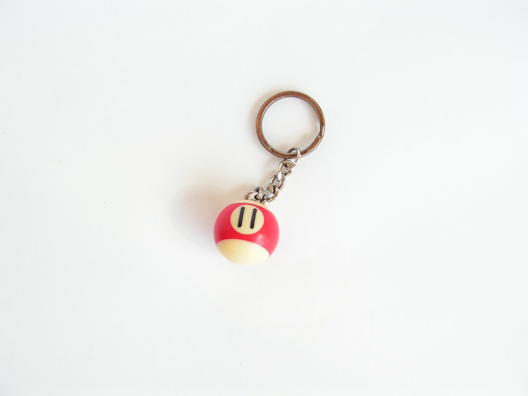 Keychain Billiard Ball, Vintage Keychain, Old Key Holder, Retro ...