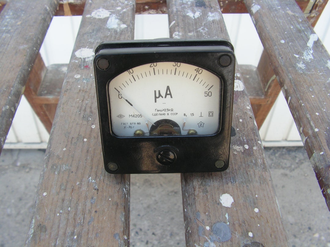Retro Microammeter USSR Vintage Ammeter 1960s Analog Meters Antique ...