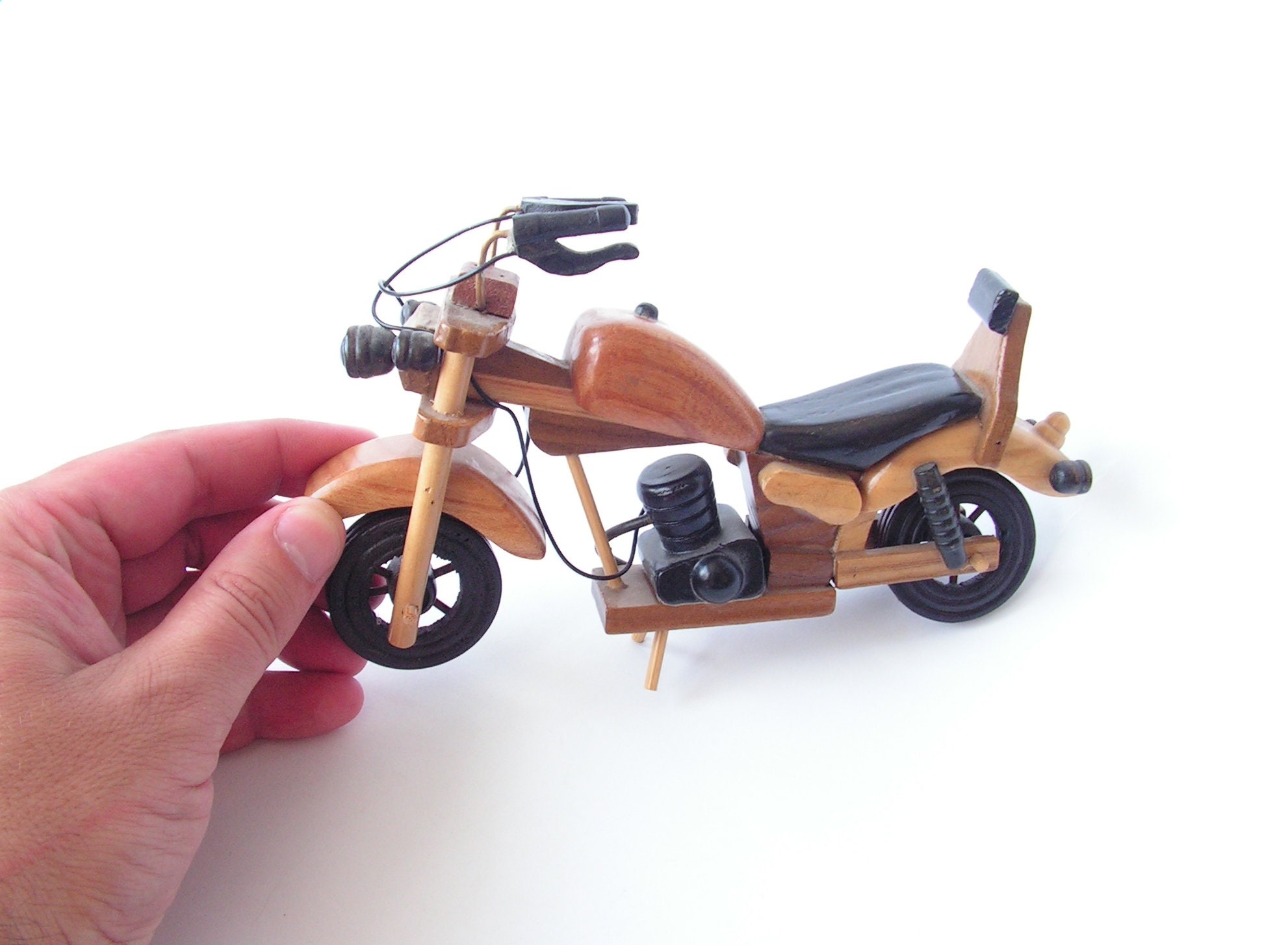 Vintage Motorcycle Wooden Model Motorcycle Handmade Motorcycle Wooden ...
