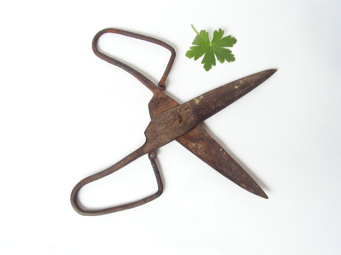 Antique Scissors 1800s Primitive Hand-forged Scissors Iron Big - Etsy