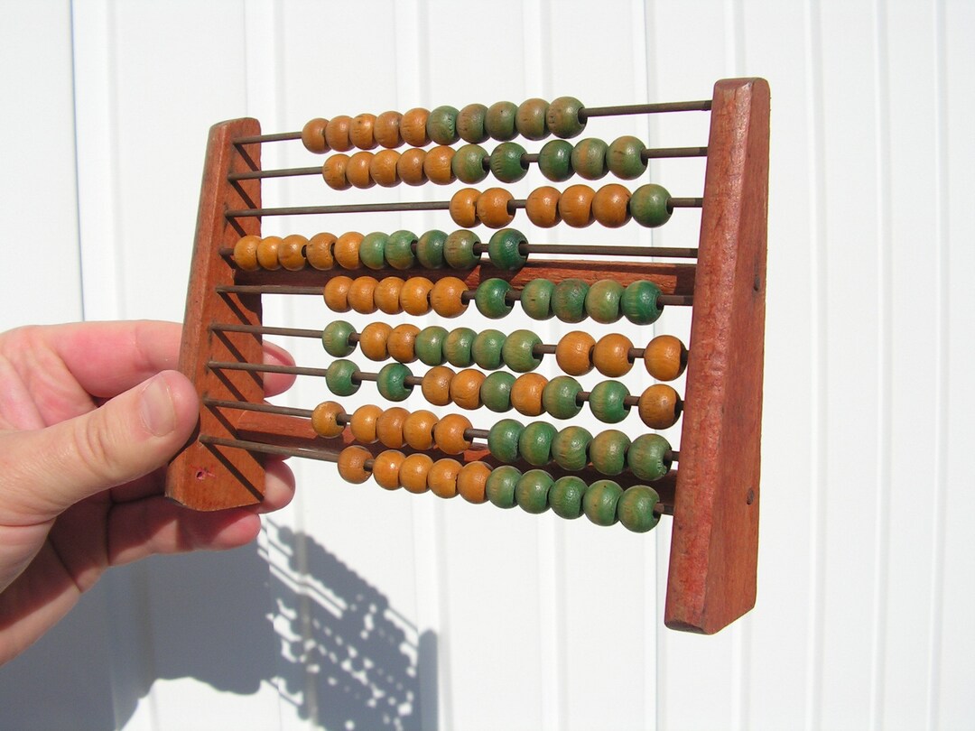 Antique Abacus 1900s Wooden Abacus Old Colorful Abacus Antique School ...