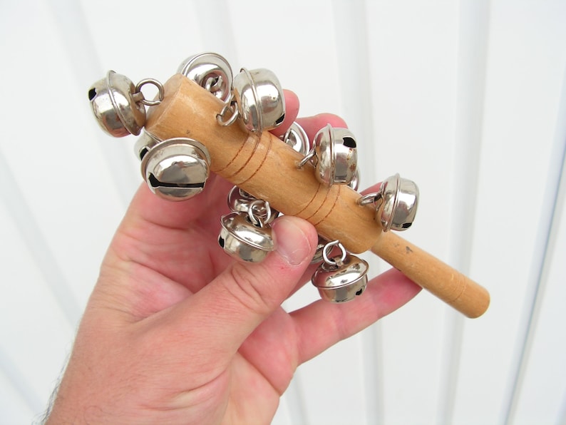 Vintage Wood Rattle Percussion Instruments Bell Music Musical - Etsy