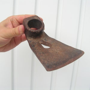 Antique Metal Adze, Small Hammer Wooden Handle, Old Metal Tool ...