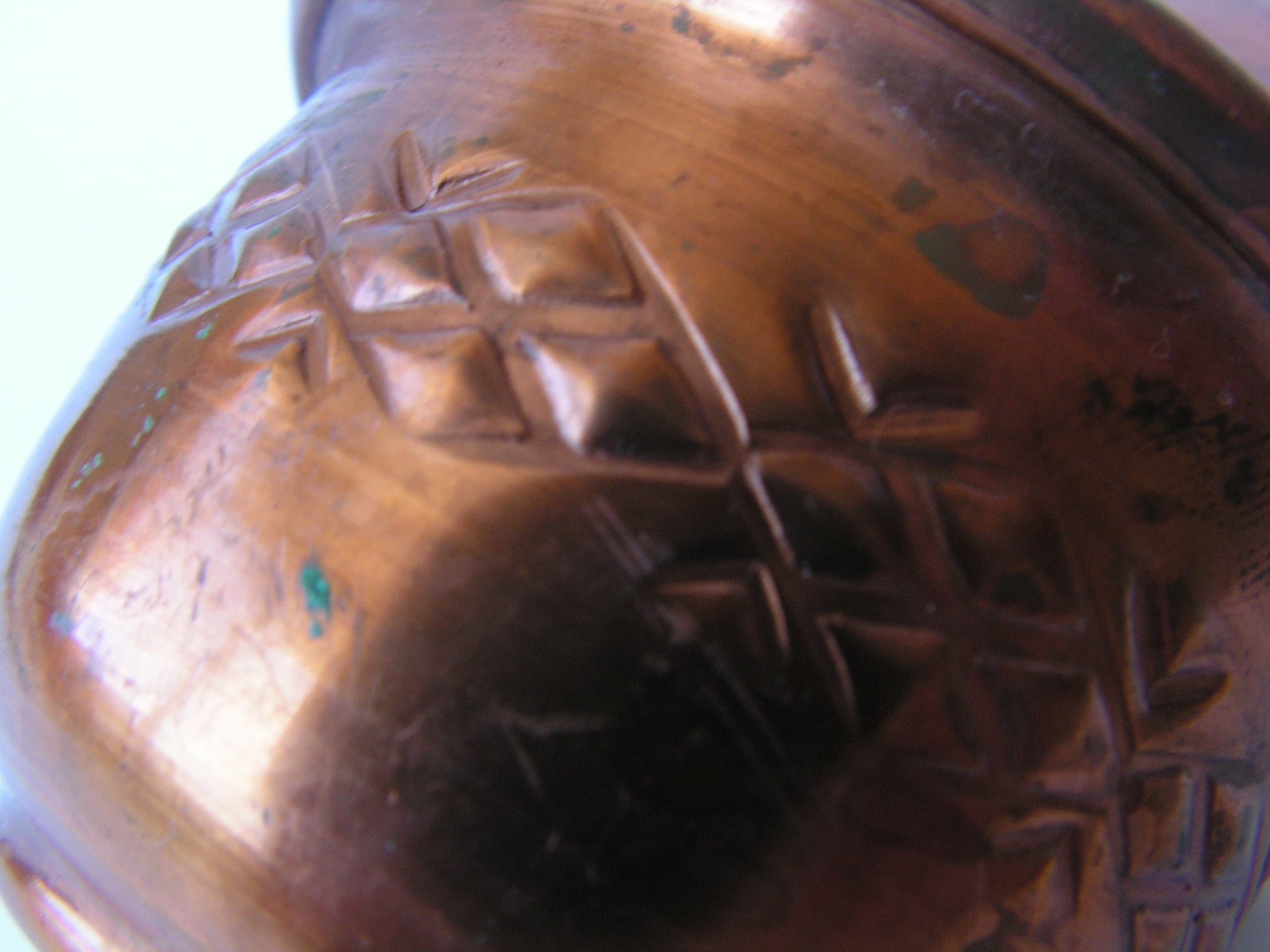 Engraved Coffee Cups, Vintage Copper Cups, Set of 2 Metal Coffee Cups ...