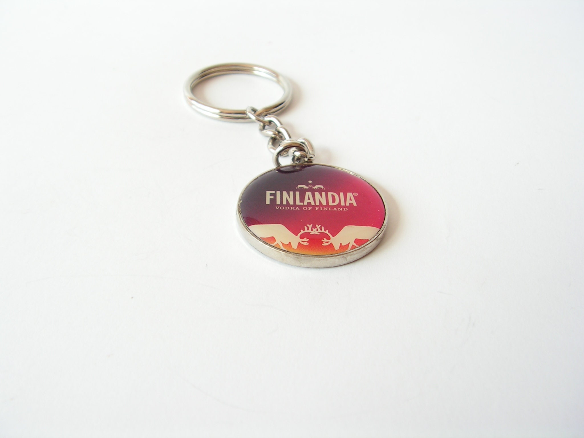 Keychain Plastic Vodka Finlandia Vintage Two-sided Keychain - Etsy