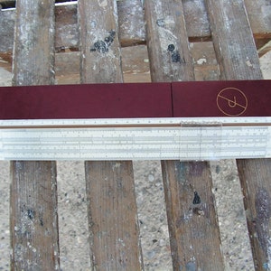 Old Soviet Logarithmic Ruler Original Case 1972s Wooden Architect Ruler ...