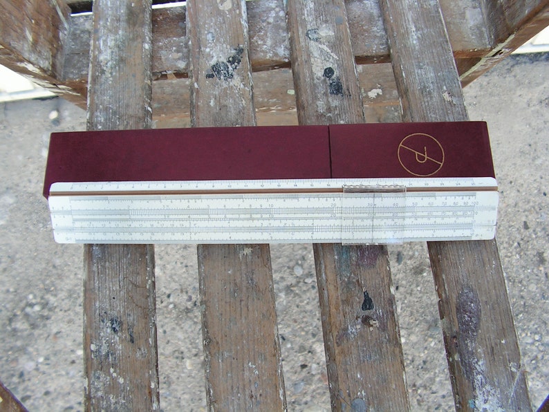Old Soviet Logarithmic Ruler Original Case 1972s Wooden - Etsy