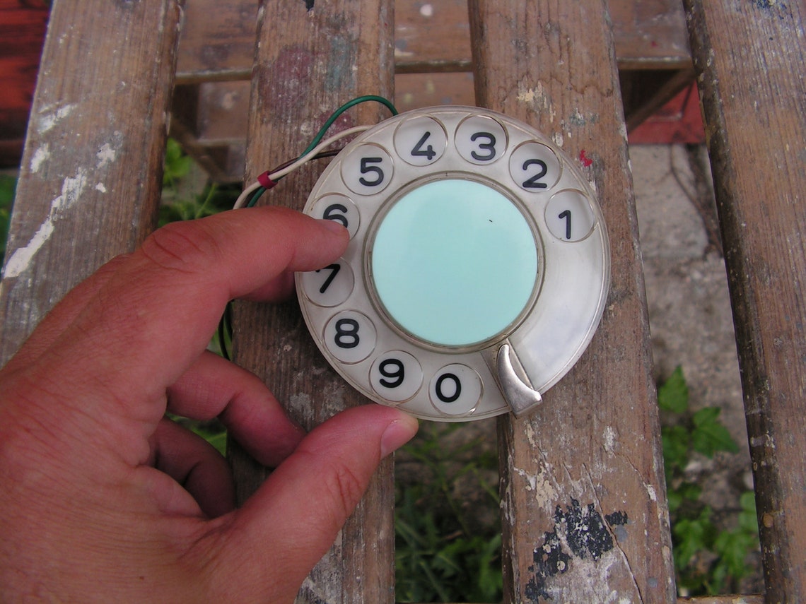 Vintage Phone Dial Disk Retro Phone Part Dialing Disk Rotary - Etsy