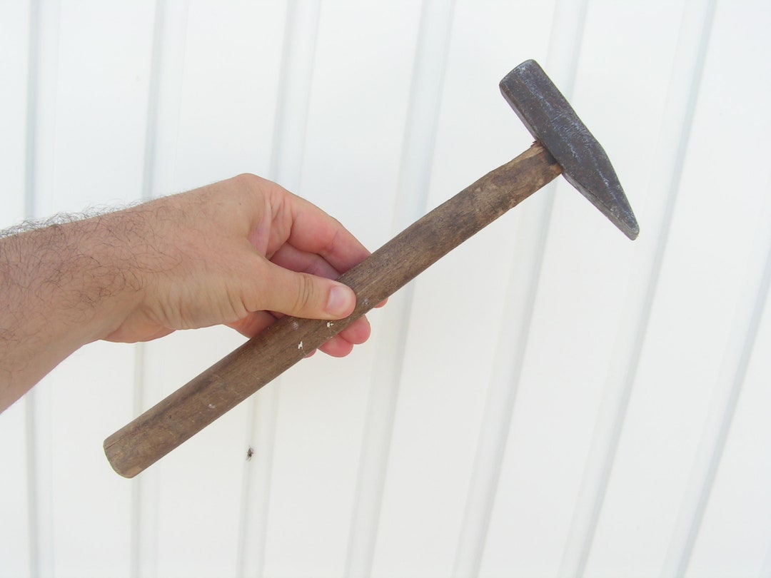 Antique Metal Hammer 300 Grams, Small Hammer Wooden Metal Part, Old ...