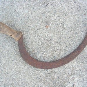 Antique Sickle Blade Rust Patina Primitive Sickle Hand Forged Sickle ...