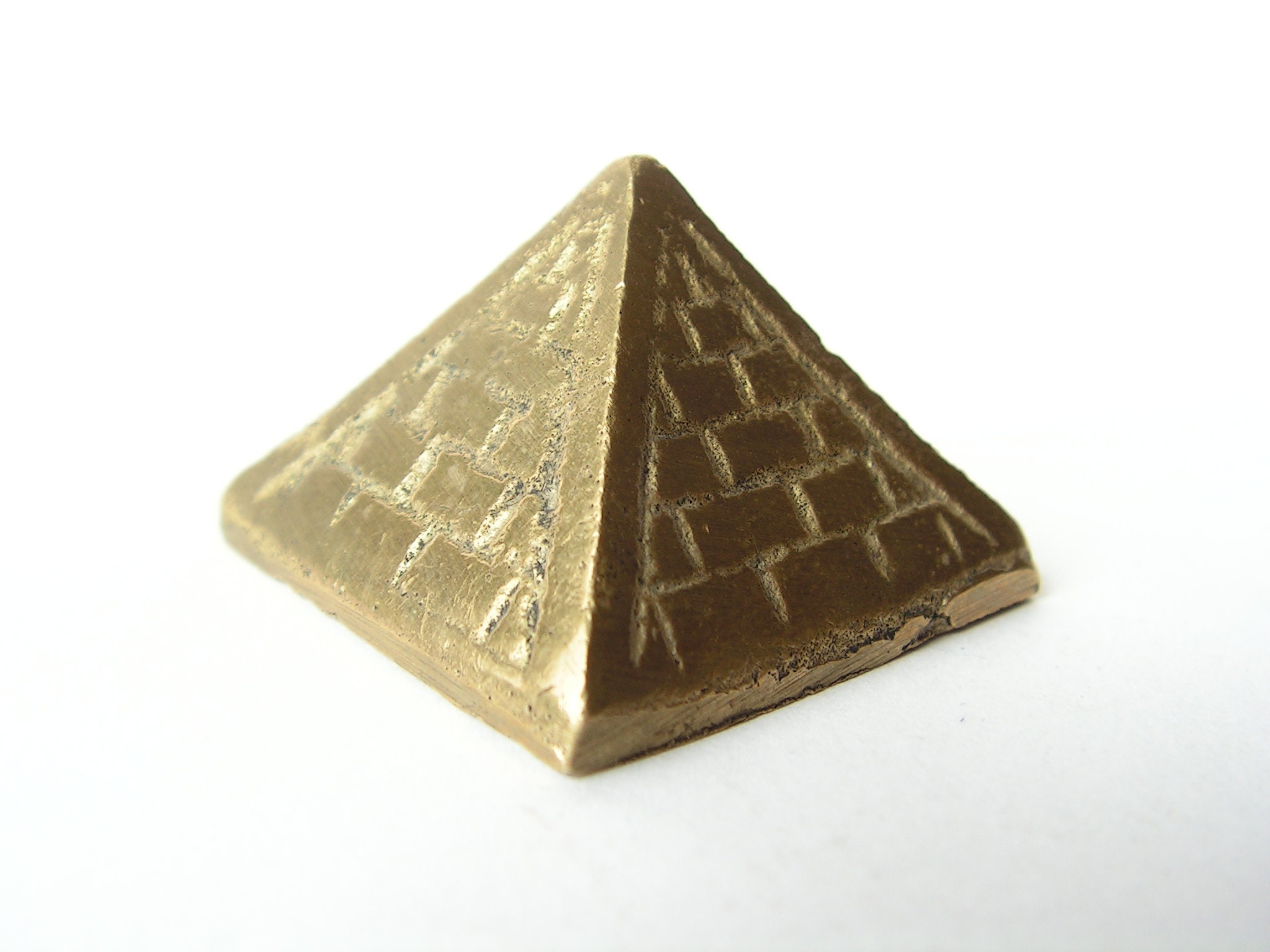 Antique brass pyramid Miniature pyramid Figurine pyramid Small | Etsy