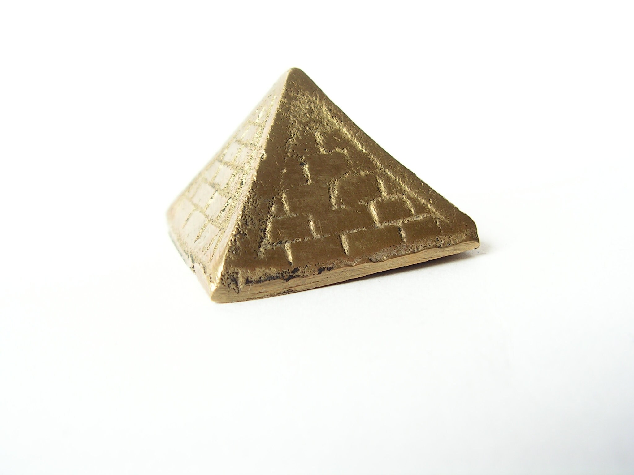 Antique brass pyramid Miniature pyramid Figurine pyramid Small | Etsy