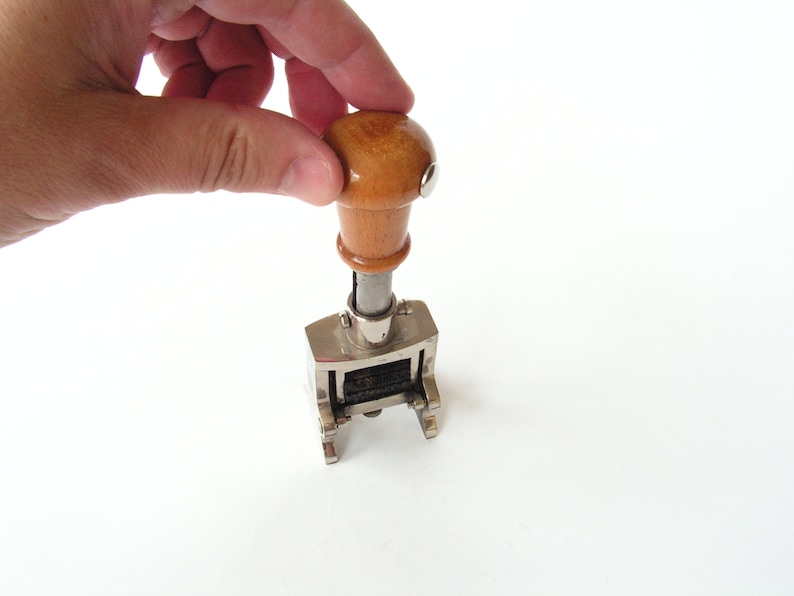 Vintage Date Stamp Wooden Handle Office Stamp Old Stamp Stamp - Etsy