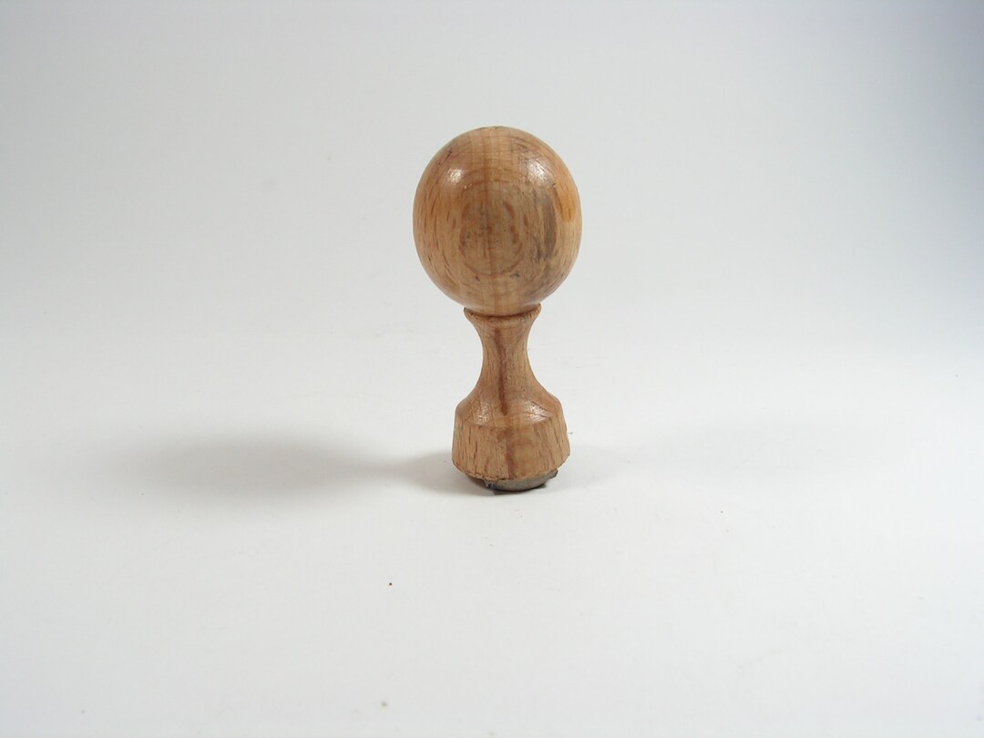 Vintage Rubber Stamp 8, Small Round Wood Stamp, Wooden Handle Stamp ...