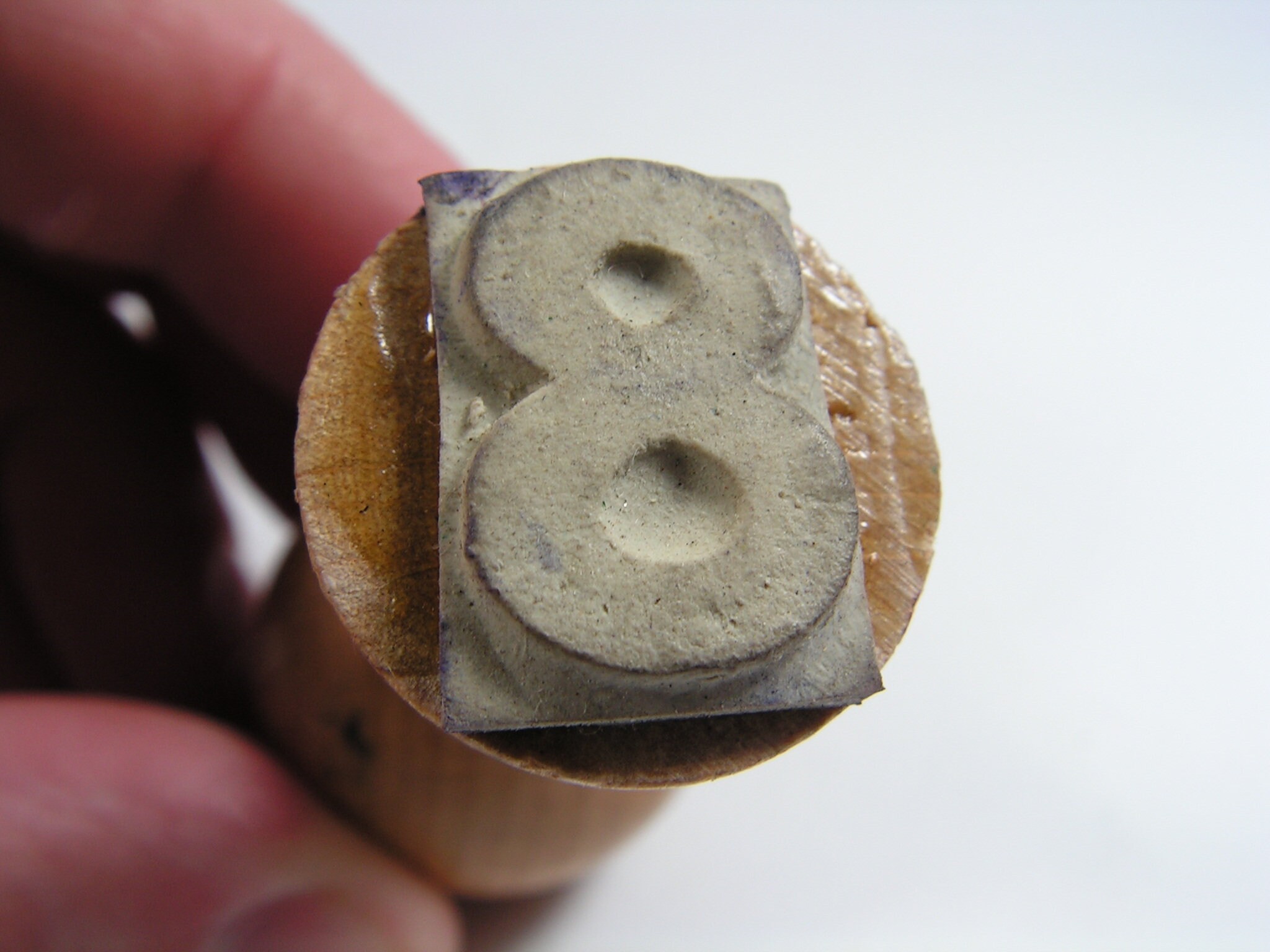 Vintage Rubber Stamp 8, Small Round Wood Stamp, Wooden Handle Stamp ...