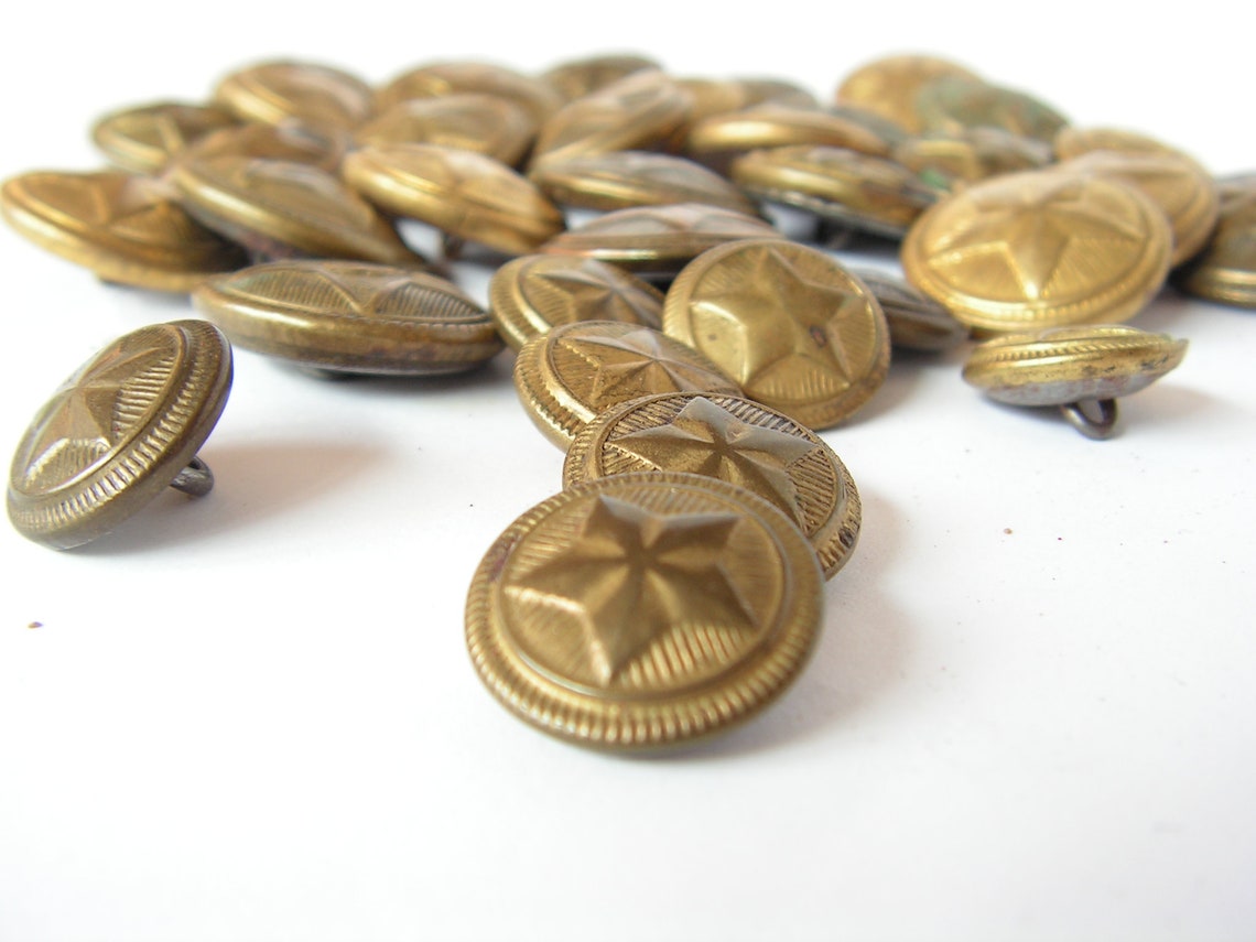 Set of 35 Vintage Military Metal Buttons With USSR Star Army - Etsy