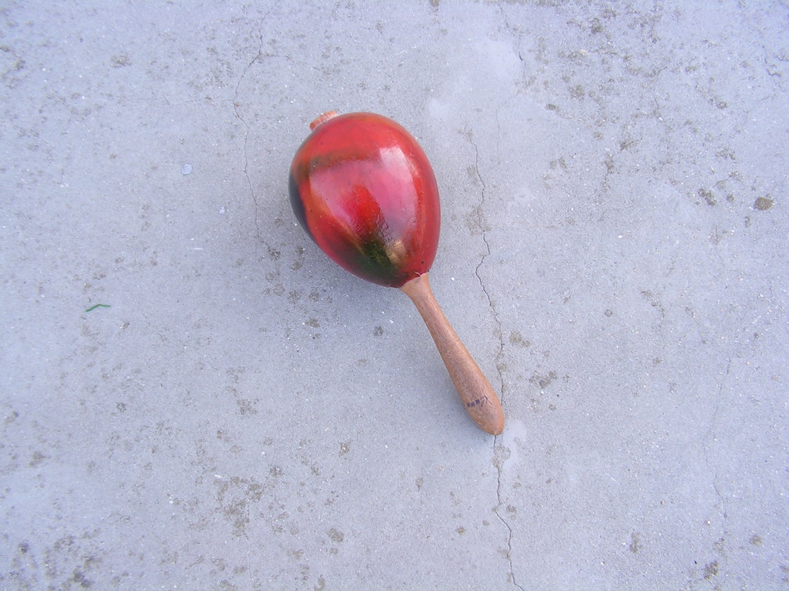Vintage Maracas Hand-made Maracas With Wooden Handle | Etsy