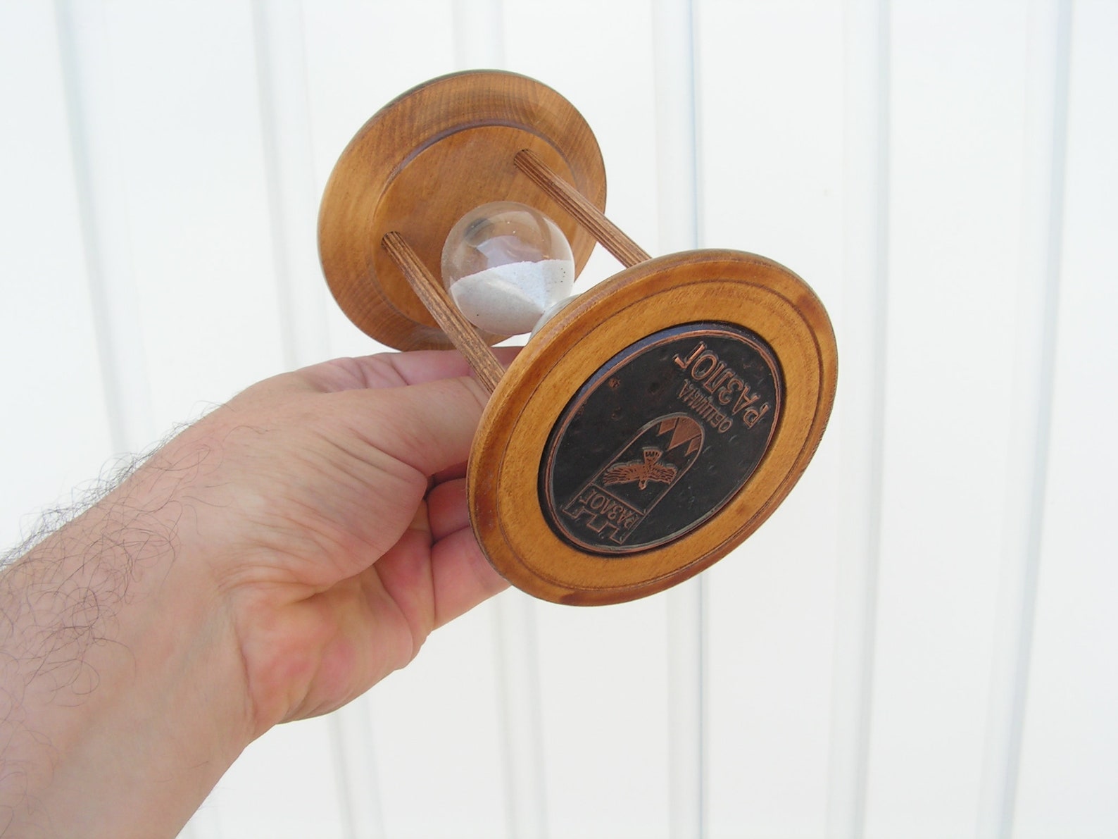 Vintage Hourglass Bulgaria Wooden Cooper Hourglass Hourglass Sand Timer ...