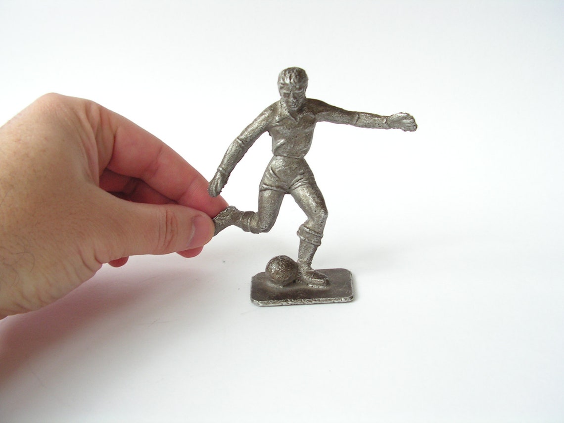 Unique Soccer Player Statuette Figurine Football Player - Etsy