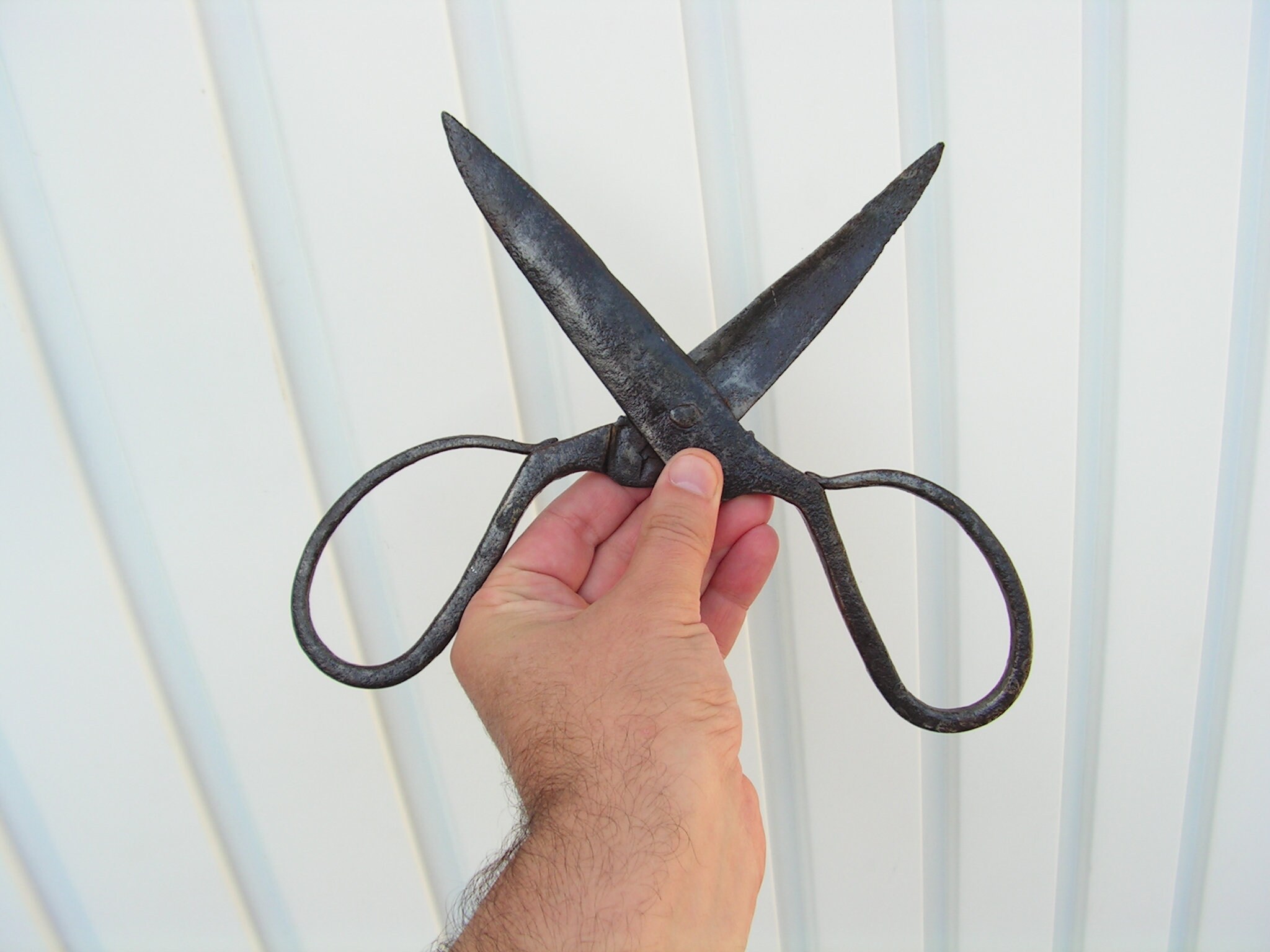 Antique black scissors 1800s Primitive hand-forged scissors | Etsy
