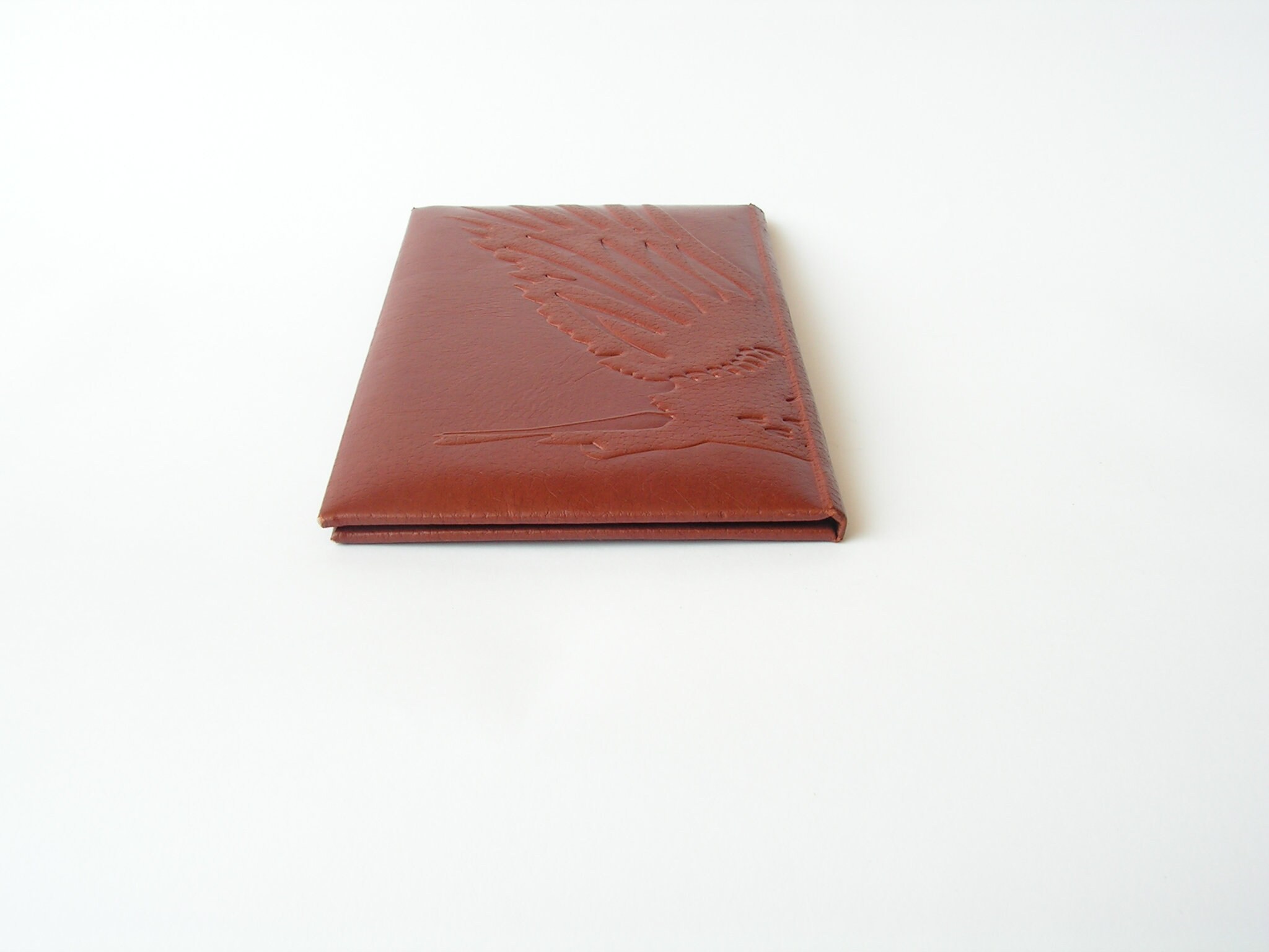 Vintage Folder APOLO Small Leather Folder With Eagle Luxury Brown ...