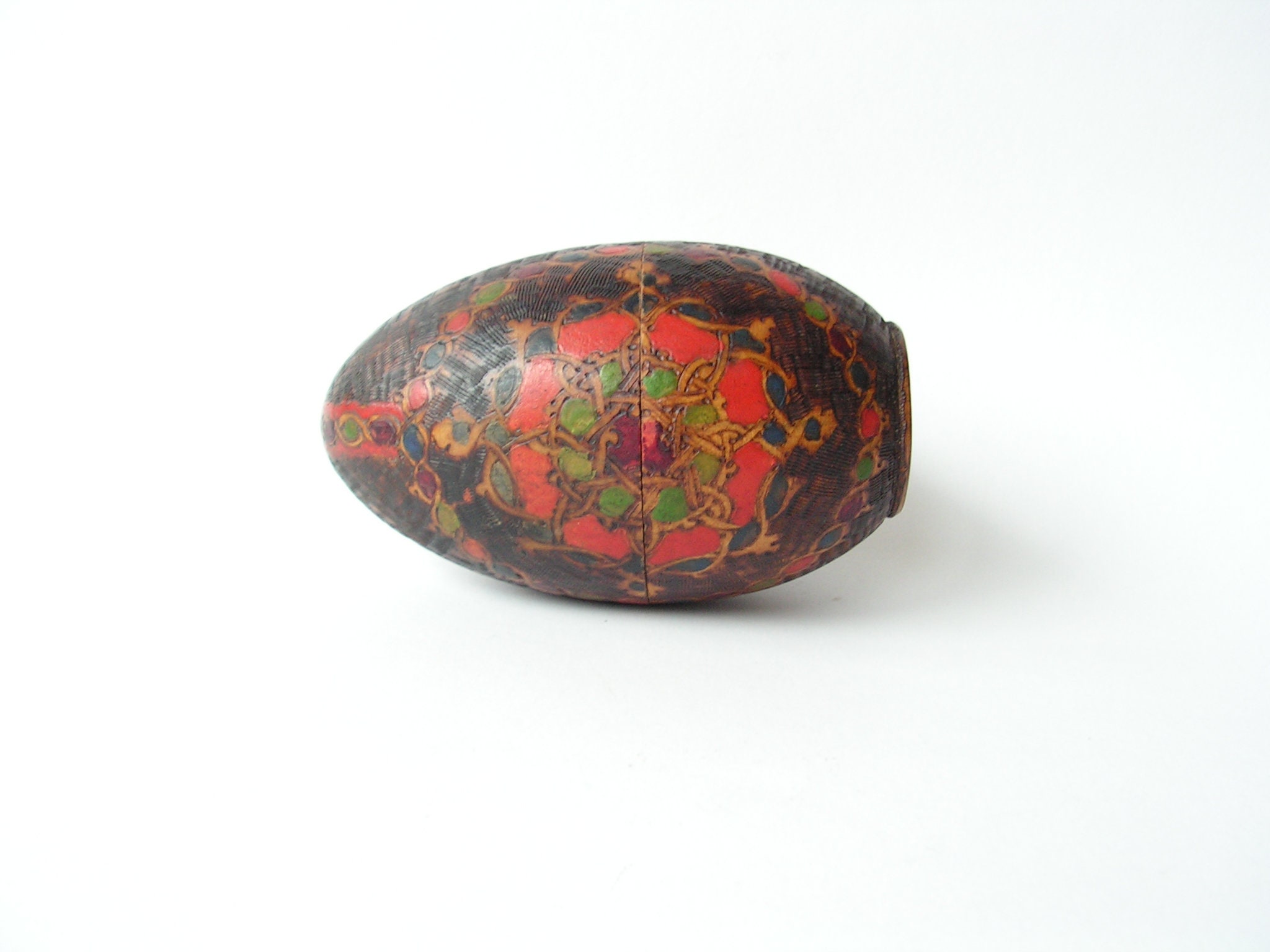 Box Egg Vintage Small Wooden Pyrography Box Old Square Jewelry | Etsy