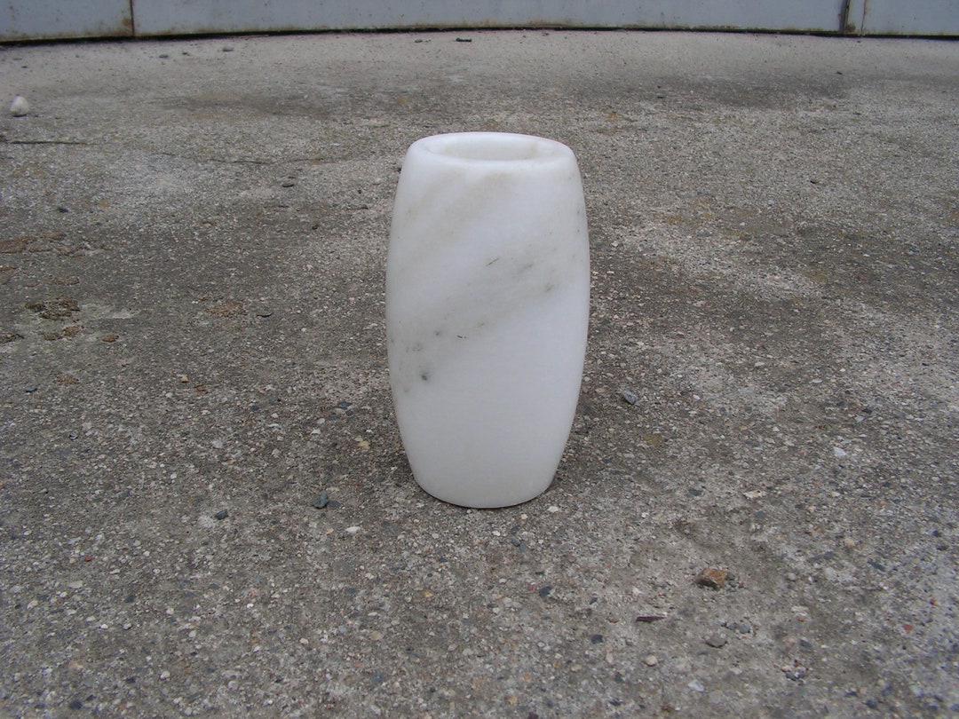 Vintage Marble Vase Retro White Small Vase Solid Stone Vase Marble Desk ...
