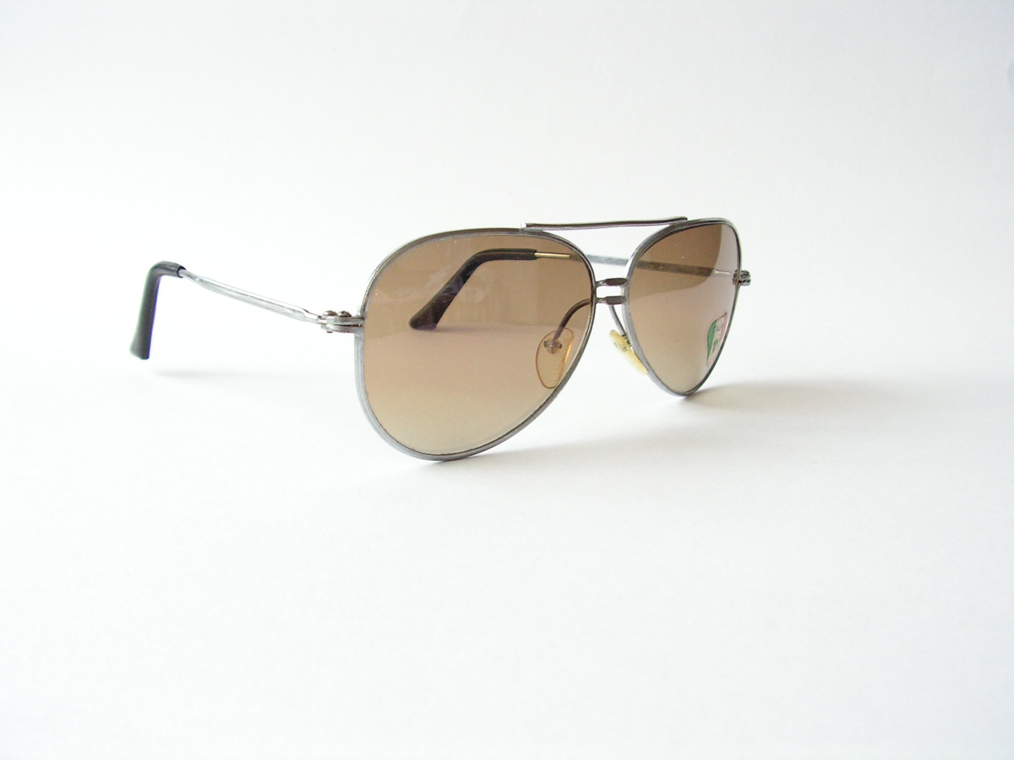 Retro Aviator Sunglasses Pilot Italian Glasses Men Brown Sunglasses ...