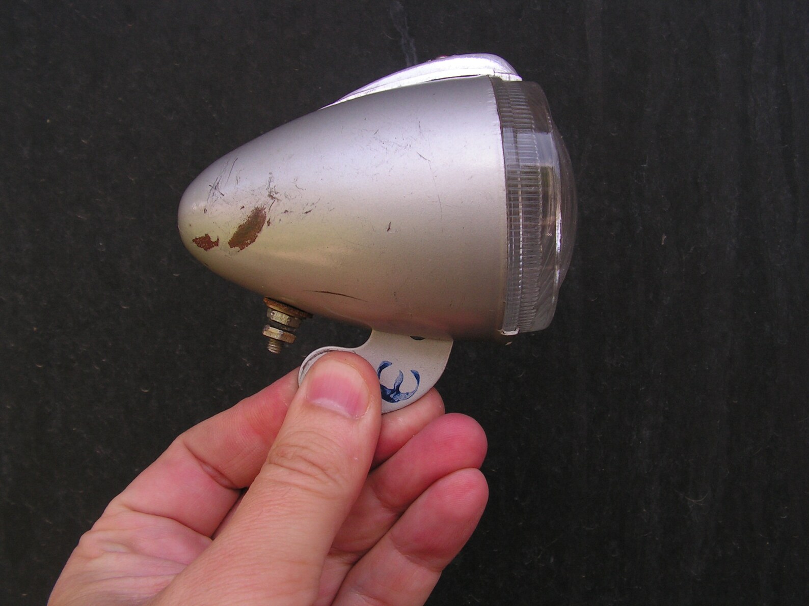 Old Metal Moped Headlight 1960s Vintage Soviet Bicycle Silvery Lamp ...