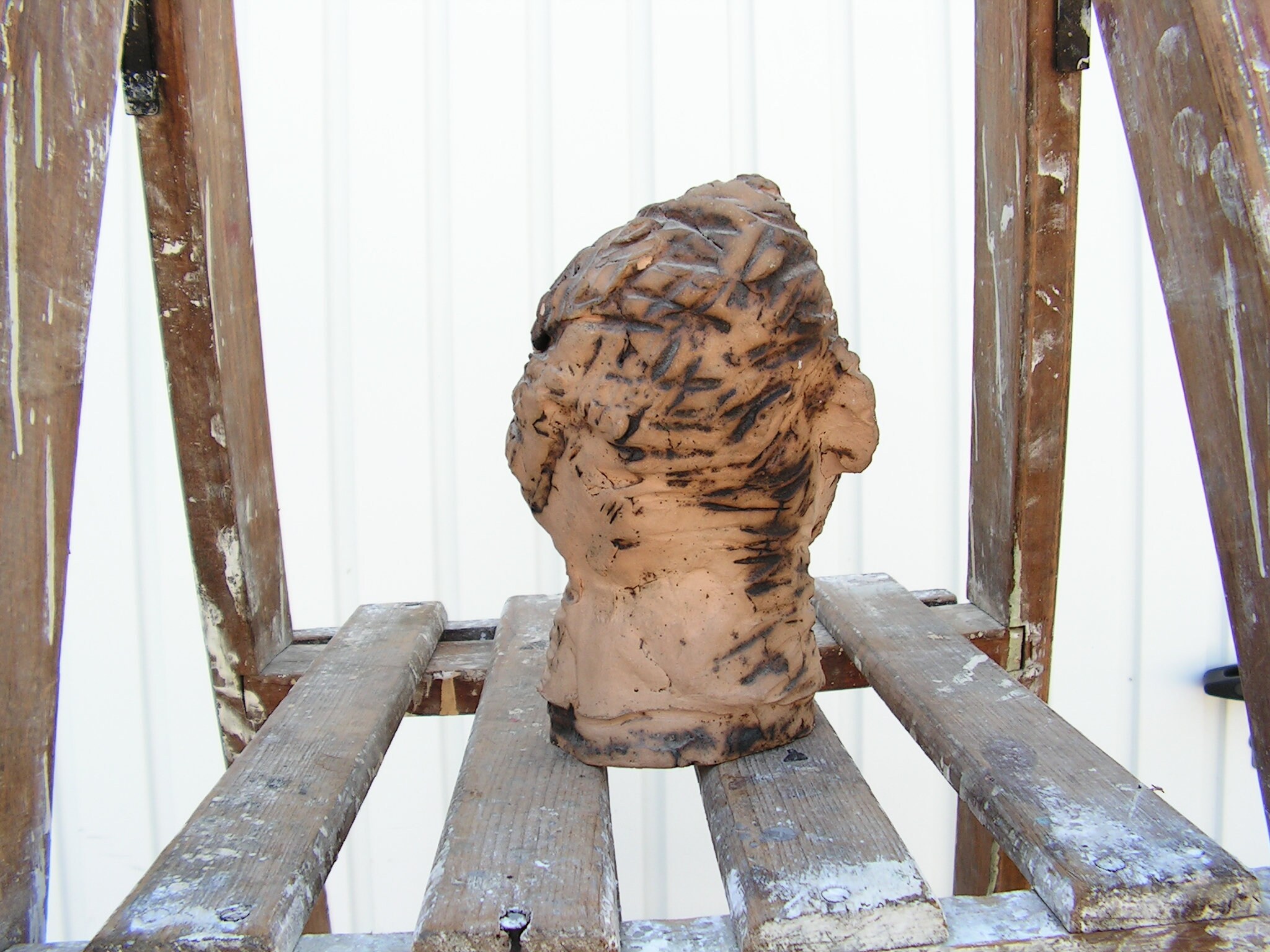 Horror Head, Vintage Clay Head Man, Head Art Ceramics Sculpture, Clay ...