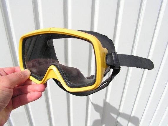 Retro Scuba Mask TAHITI Vintage Rubber Diving Mask Swimming - Etsy