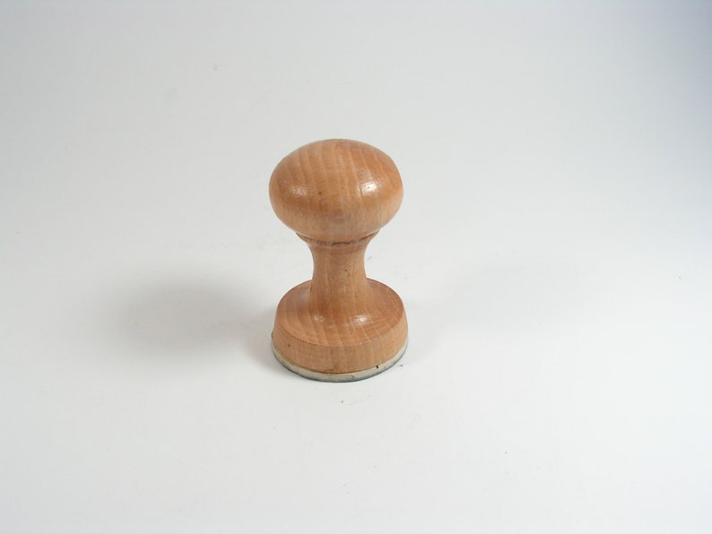 Vintage Rubber Stamp Small Round Wood Stamp Wooden Handle - Etsy