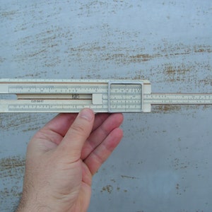 Vintage Small Logarithmic Ruler USSR 1957s Slide Pocket Rule Old ...