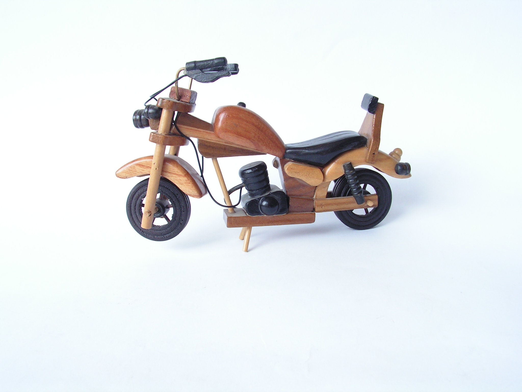 Vintage Motorcycle Wooden Model Motorcycle Handmade Motorcycle Wooden ...