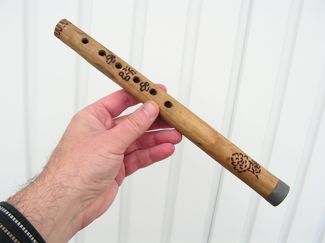 Vintage Wooden Flute 1950s Whistle Flute Wood 6 Holes Wooden Musical ...