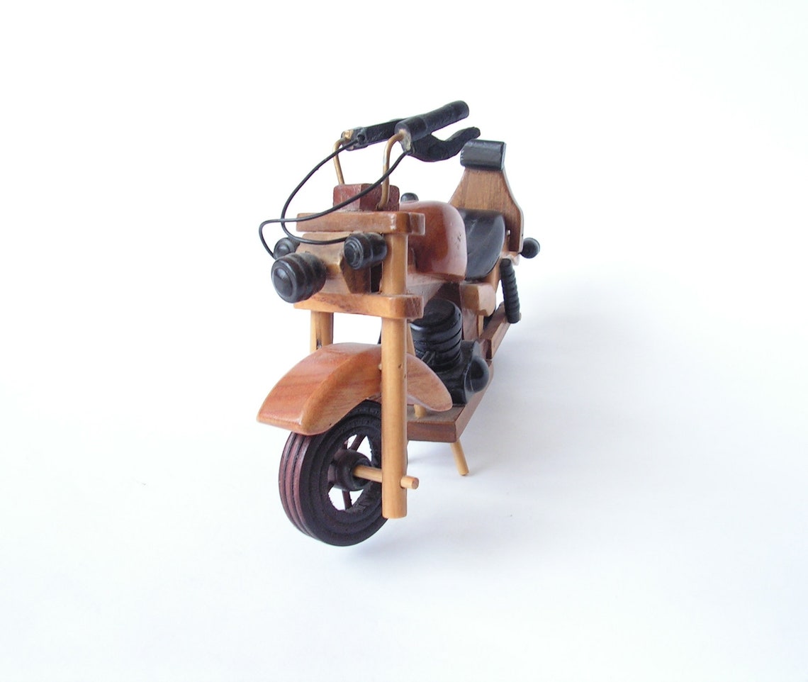Vintage Motorcycle Wooden Model Motorcycle Handmade Motorcycle Wooden ...