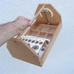 Laboratory Wooden Box Handle Lab Rack Test Tube Holder Vintage Lab ...