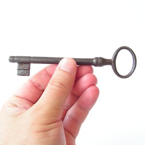 Antique Key Length 13 Cm, Iron Forged Key, Big Key, Long Iron Key, Old ...