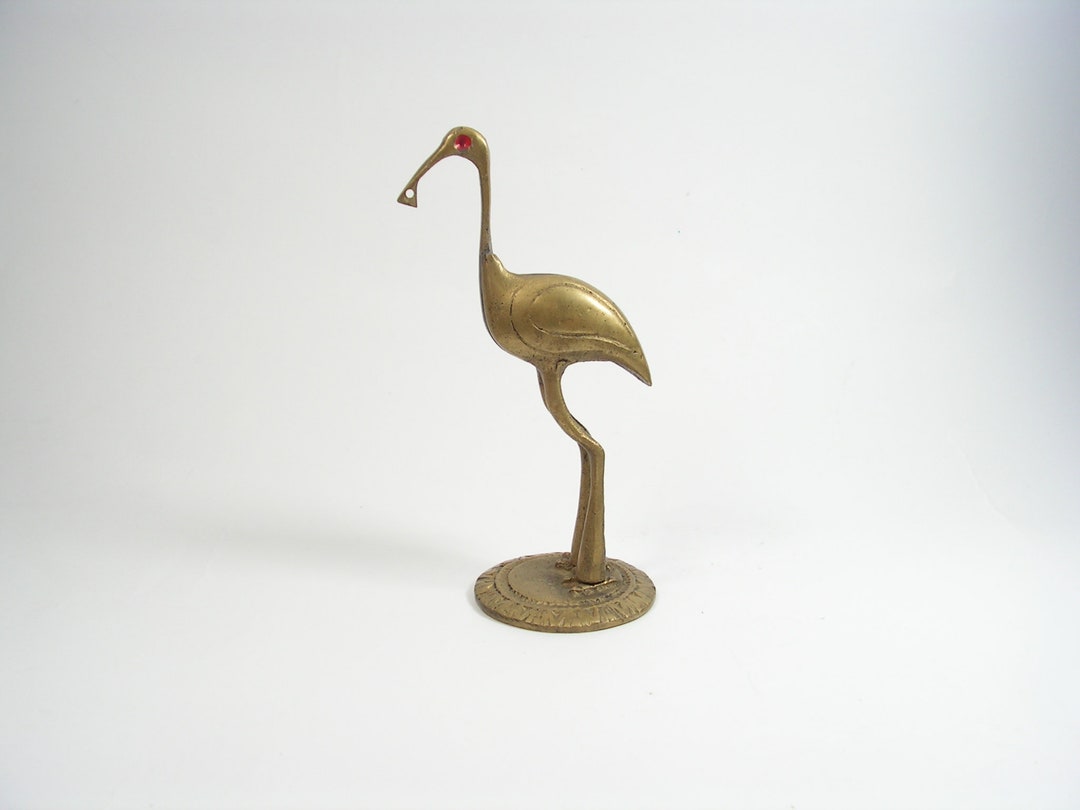 Retro Brass Stork Miniature Stork Figurine Small Metal Stork Metal ...
