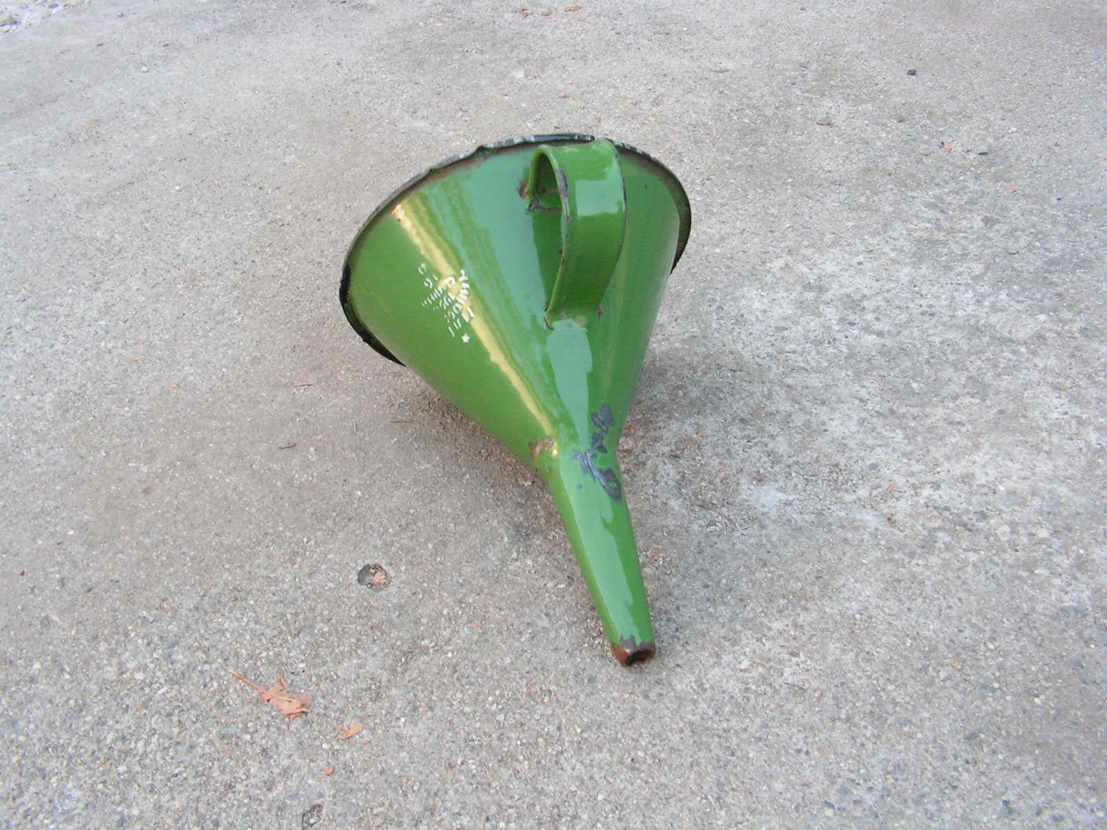 Vintage Enamel Funnel Metal Green Funnel Large Enameled | Etsy