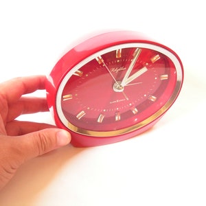Rare Alarm Clock RHYTHM Working Japanese Alarm Clock Mechanical Alarm ...
