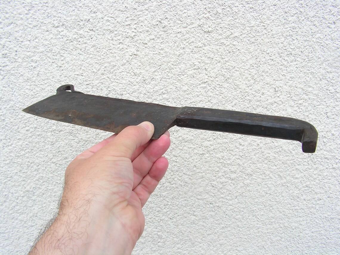 Primitive cleaver knife 1930s Meat chopper patina Vintage | Etsy