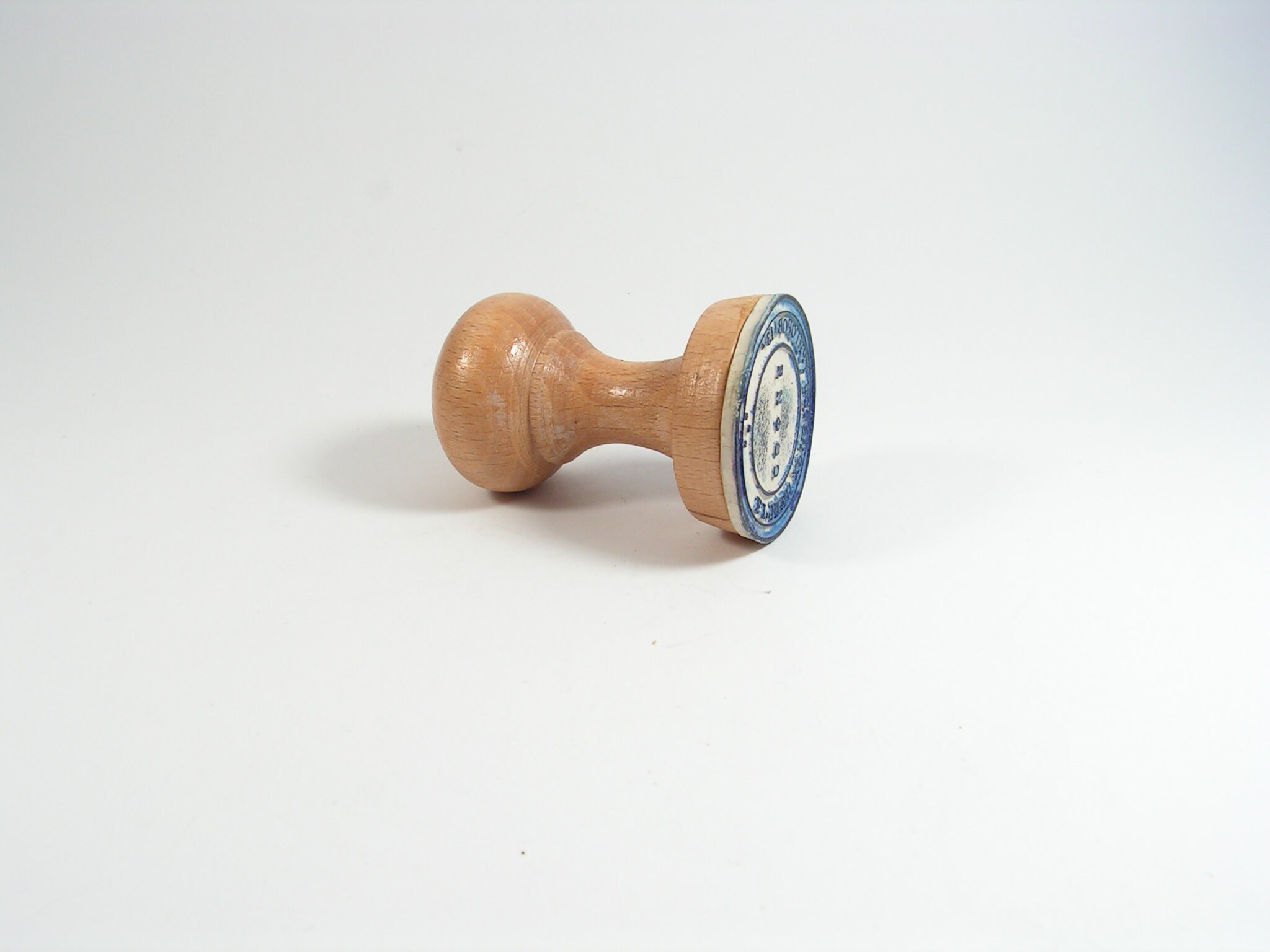 Vintage Rubber Stamp Small Round Wood Stamp Wooden Handle - Etsy