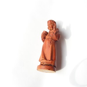 Wooden Figure Priest Religious Art Figurine Catholic Priest Sculpture ...