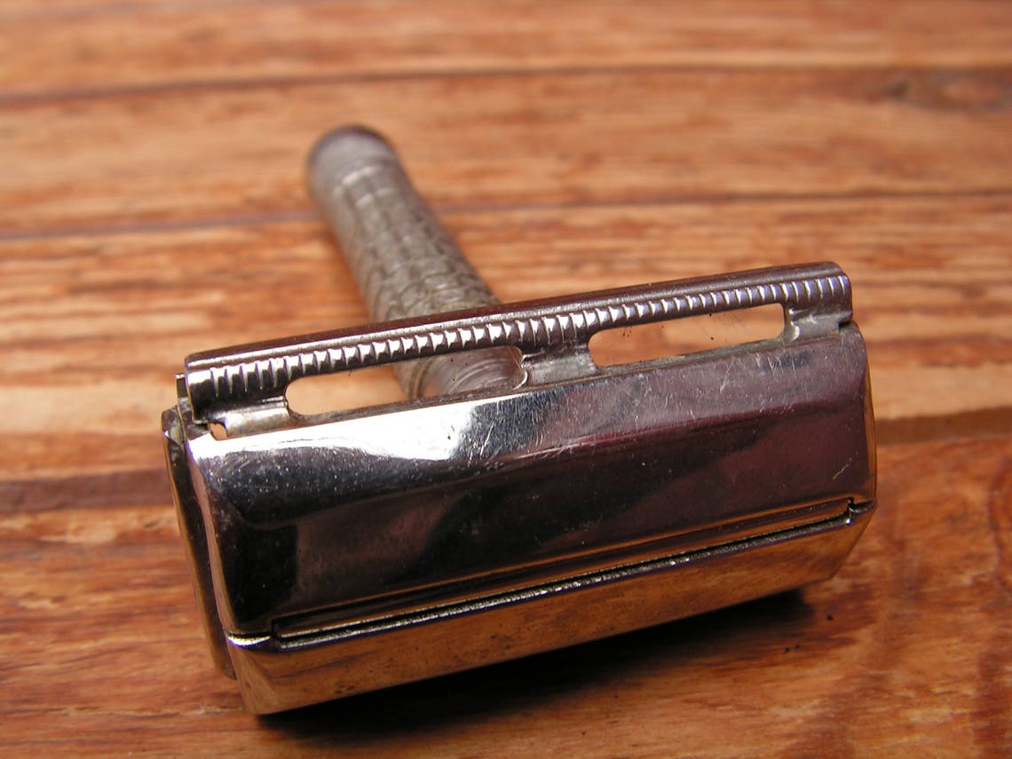 Twist Safety Razor Retro Manual Shaver Vintage Metal Man - Etsy