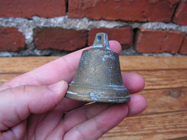 Antique Brass Bell Small Bell Patina Old Bulgarian Bell Hand Made Bell ...