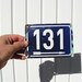 Vintage Enamel Sign 131 House Door Number 131 Blue White Porcelain ...